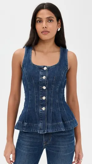 ALIGNE Valentina Denim Top