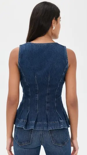 ALIGNE Valentina Denim Top