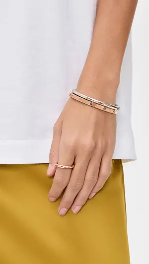 Tory Burch Icon Hinge Bracelet - Rose Gold