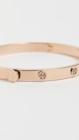 Tory Burch Icon Hinge Bracelet - Rose Gold