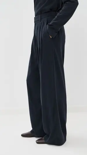 Tibi Relaxed Triple Pleat Pants