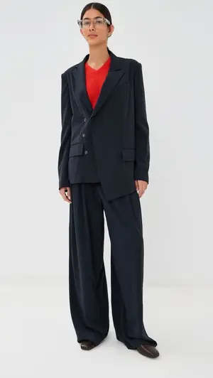 Tibi Relaxed Triple Pleat Pants