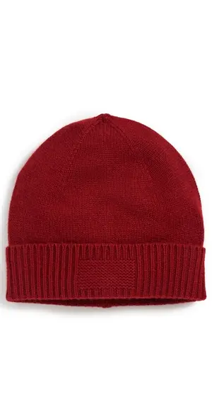 Guest In Residence Cashmere Ribbed Beanie - Ruby