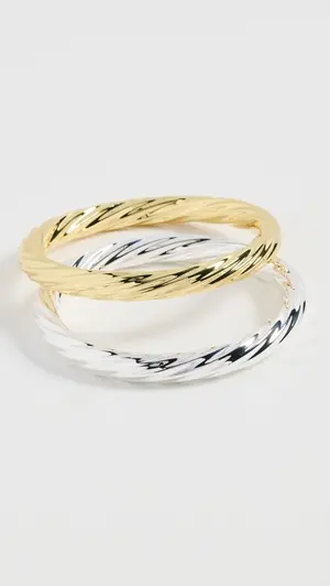 Argento Vivo Twist Bangle Set