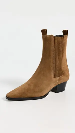 AeydĒ Agata Cow Suede Chelsea Boots - Tobacco