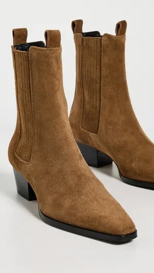 AeydĒ Agata Cow Suede Chelsea Boots - Tobacco