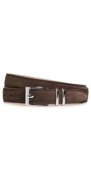 Jenni Kayne Suede Belt With Silver-tone Buckle - Brown