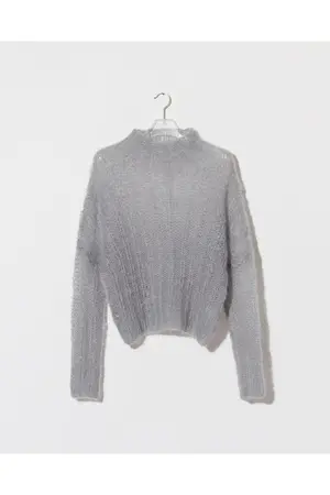 ETOILE Mohair Ribbed Turtleneck Pullover