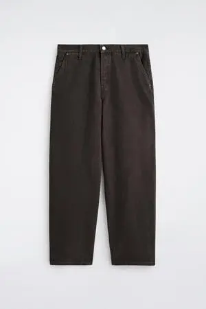 Cos Wide-leg Denim Pants - Brown