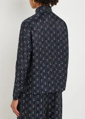 Tory Burch Patterned Jacquard Satin Shirt