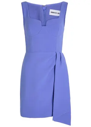 REBECCA VALLANCE Violetta Structured Crepe Mini Dress