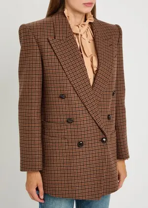 Chloé Checked Wool-blend Blazer