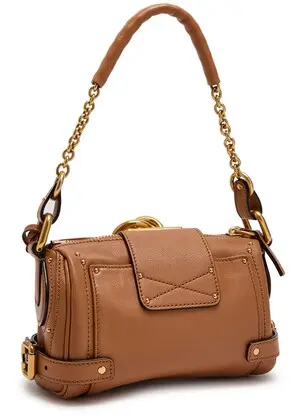 Chloé Paddington Grained Leather Shoulder Bag - Brown