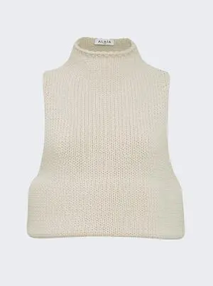 ALAÃA Sleeveless Top - White