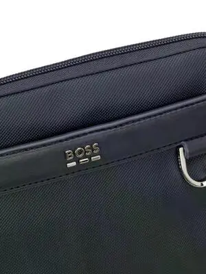 BOSS Textured Zip-fastening Messenger Bag