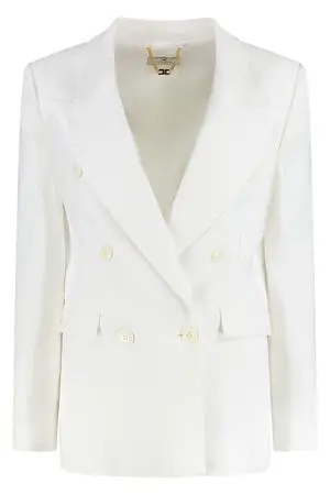 ELISABETTA FRANCHI Elisabetta Franchi Double-Breasted Gabardine Jacket