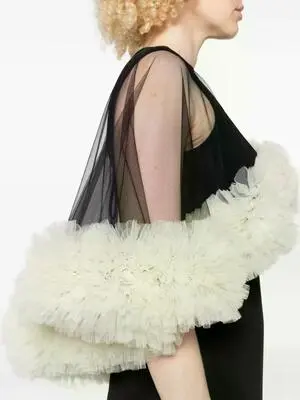 AAVVA Ruffle-trimmed Overlay Midi Dress