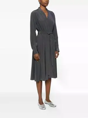 JOSEPH Belted Silk Dress