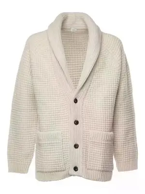 Eleventy Buttoned Wool-cashmere Cardigan - White