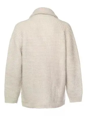 Eleventy Buttoned Wool-cashmere Cardigan - White