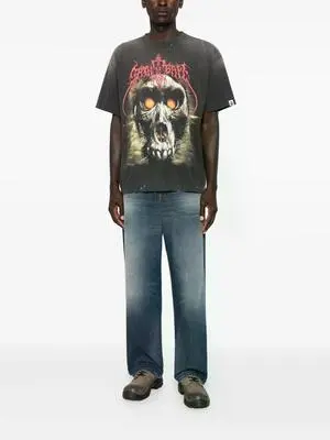 SAINT MXXXXXX Graphic-print T-shirt - Black