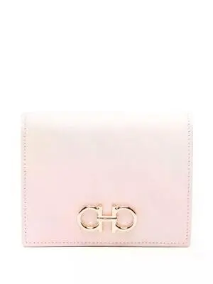 FERRAGAMO Logo-plaque Leather Wallet - Pink