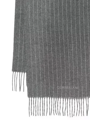 Corneliani Striped Fringed Scarf