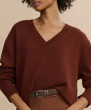 Jenni Kayne Simone V-neck - Rust