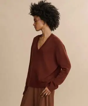Jenni Kayne Simone V-neck - Rust