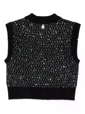 Patrizia Pepe Sequinned Knitted Top
