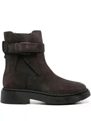 Ash Buckle-strap Suede Boots