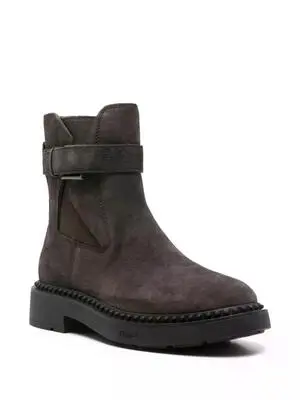 Ash Buckle-strap Suede Boots