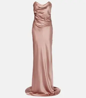 Ruched Satin Evening Dresses