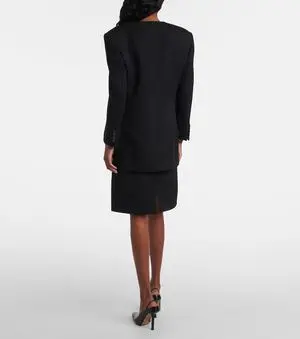 Calvin Klein Ribbed-knit Wool Blazer
