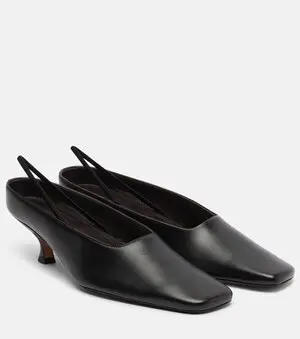 Calvin Klein Anna Leather Slingback Pumps - Black