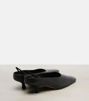 Calvin Klein Anna Leather Slingback Pumps - Black
