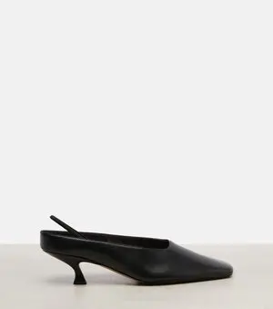Calvin Klein Anna Leather Slingback Pumps - Black