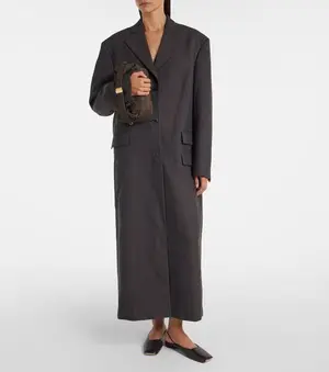 Calvin Klein Brooke Striped Wool Coat
