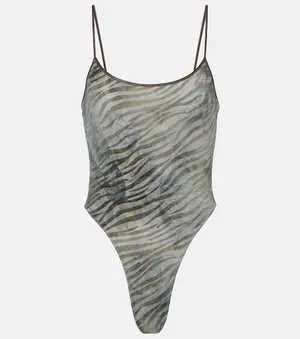 JACQUES WEI Zebra-print Bodysuit