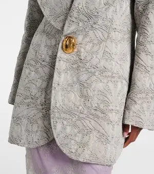 JACQUES WEI Shearling-trimmed Cotton Coat