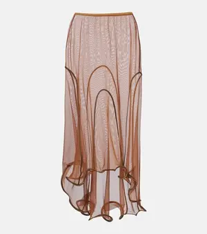JACQUES WEI Sheer Maxi Skirt