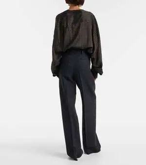 Dries Van Noten Pinstriped Wool Wide-leg Pants