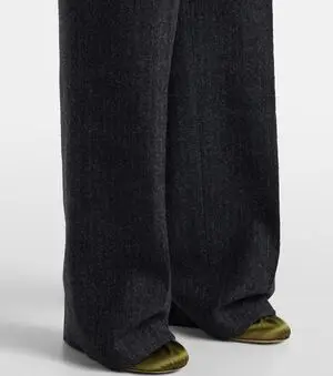 Dries Van Noten Pinstriped Wool Wide-leg Pants