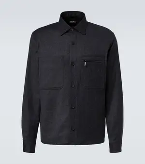 Zegna Wool Overshirt - Grey
