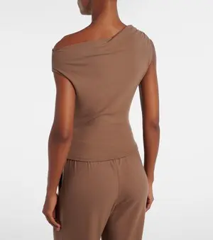 LESET Lauren Asymmetric Jersey Top
