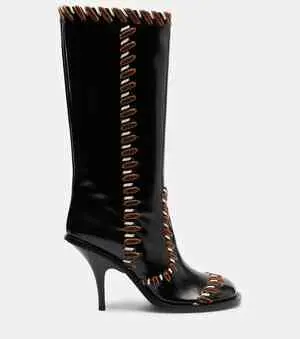 Dries Van Noten 90 Embellished Leather Boots