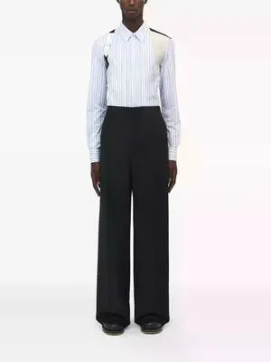 Alexander McQueen Pleated Wide Leg Pants - Black