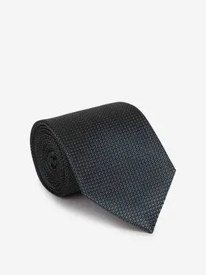Zegna Textured Silk Neck Tie Jungle Green
