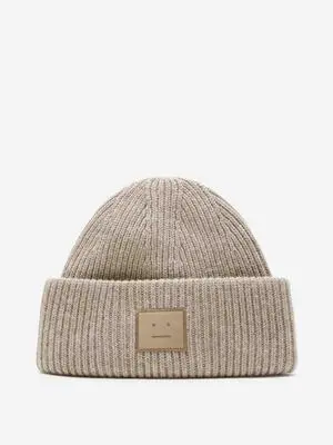 Acne Studios Wool Knit Beanie Brown