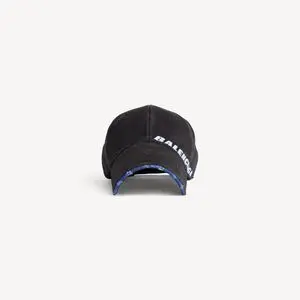 Balenciaga Tilted Typo Cap - Black